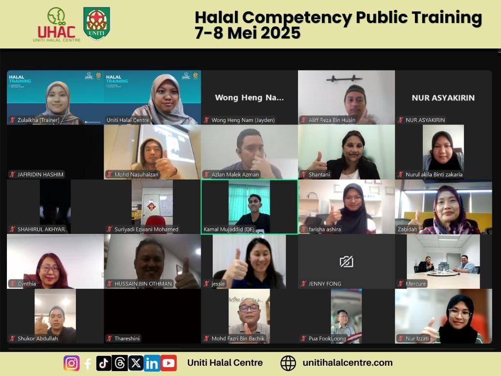 Halal Competency Training (Public) – Online, May 2025 - Uniti Halal ...